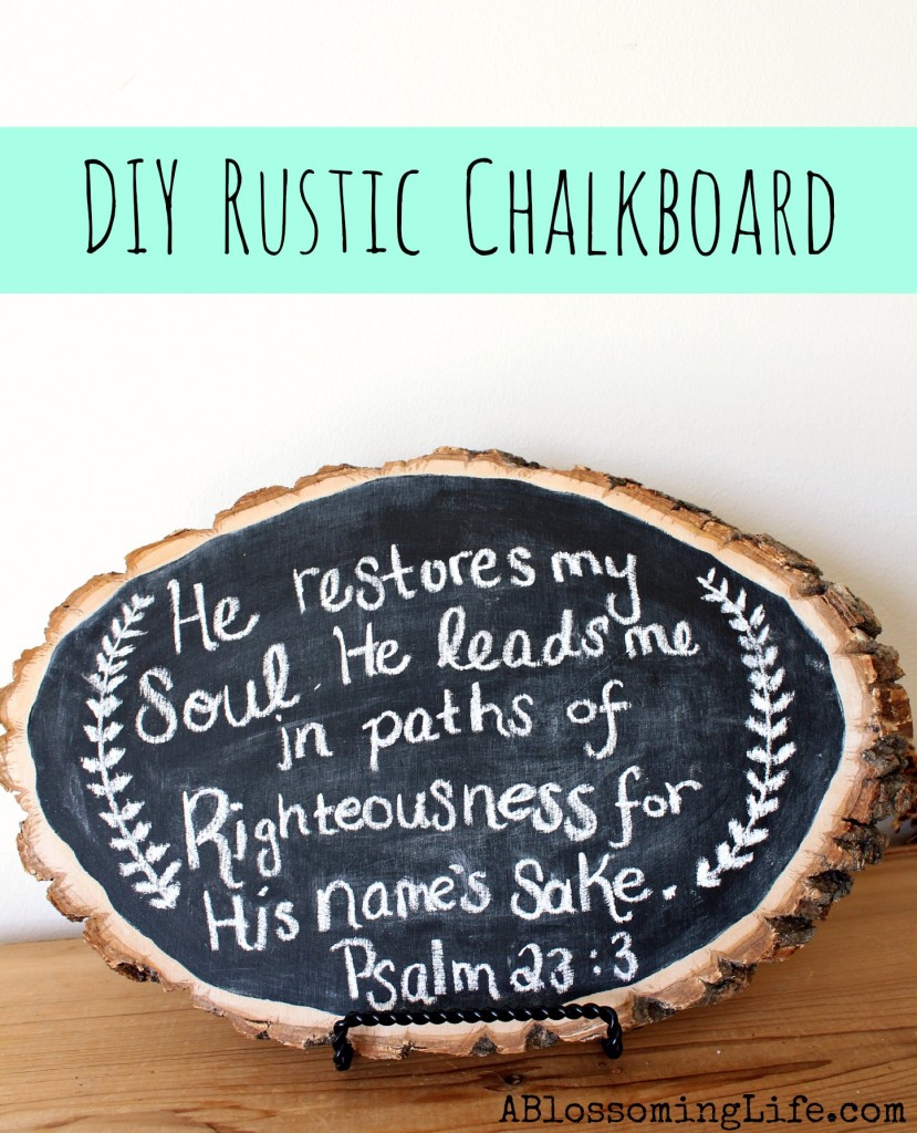 DIY Rustic Wood Chalkboard - A Blossoming Life