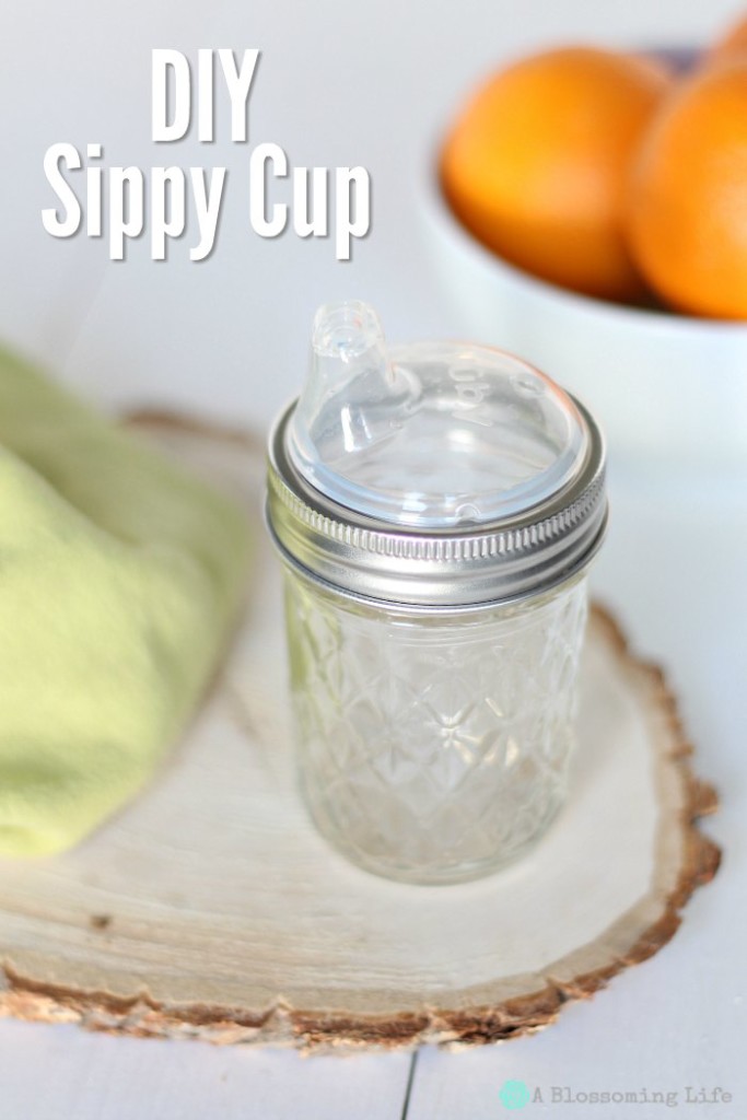 DIY Glass Sippy Cup - A Blossoming Life