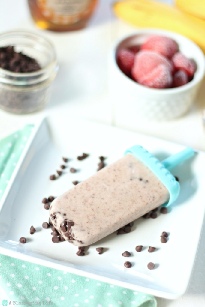 Healthy Banana Split Popsicles - A Blossoming Life