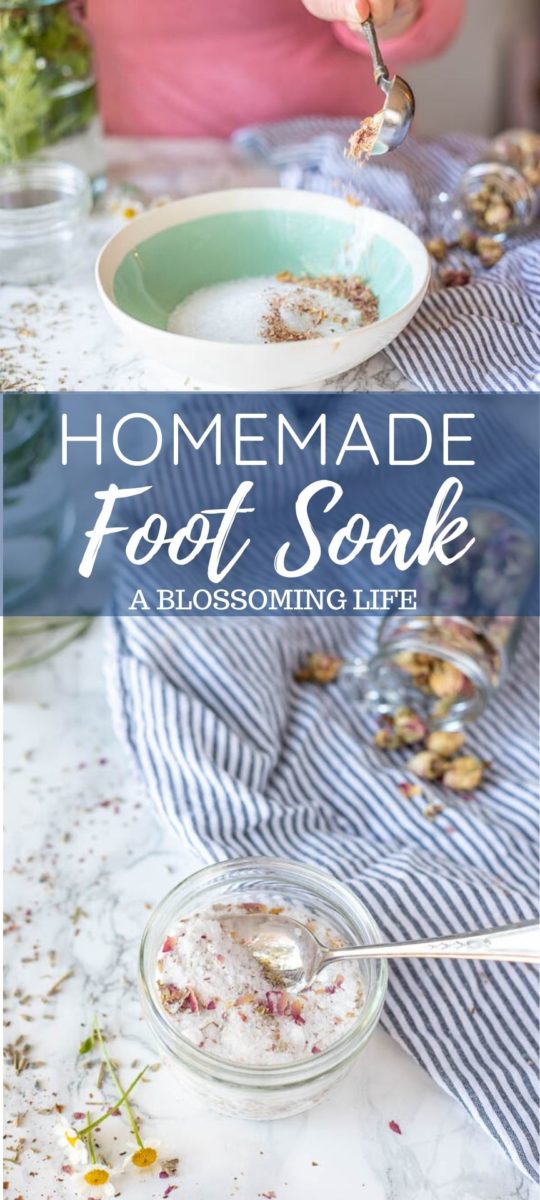 How To Make An Easy Homemade Foot Soak - A Blossoming Life