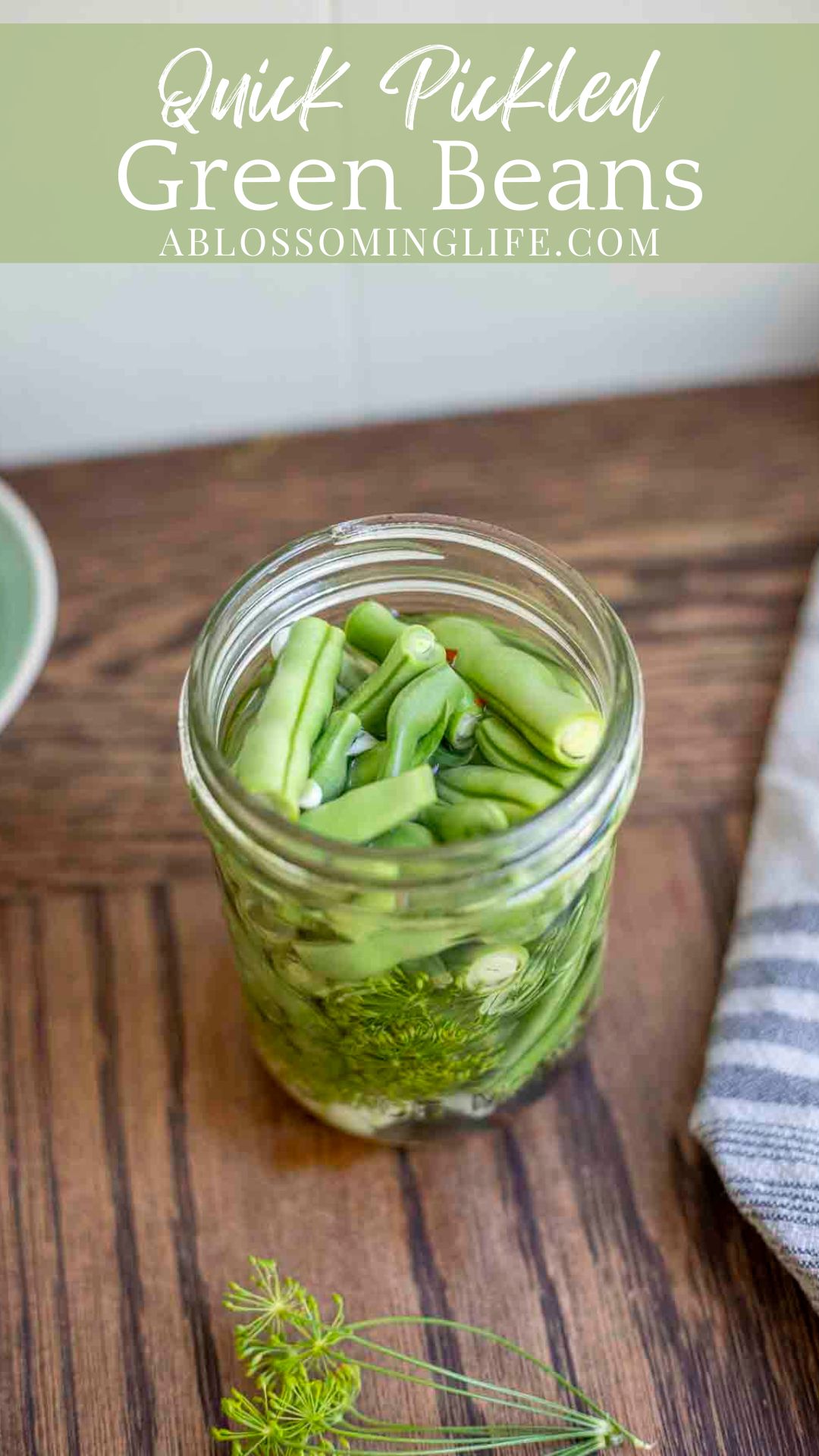 Quick Pickled Green Beans - A Blossoming Life