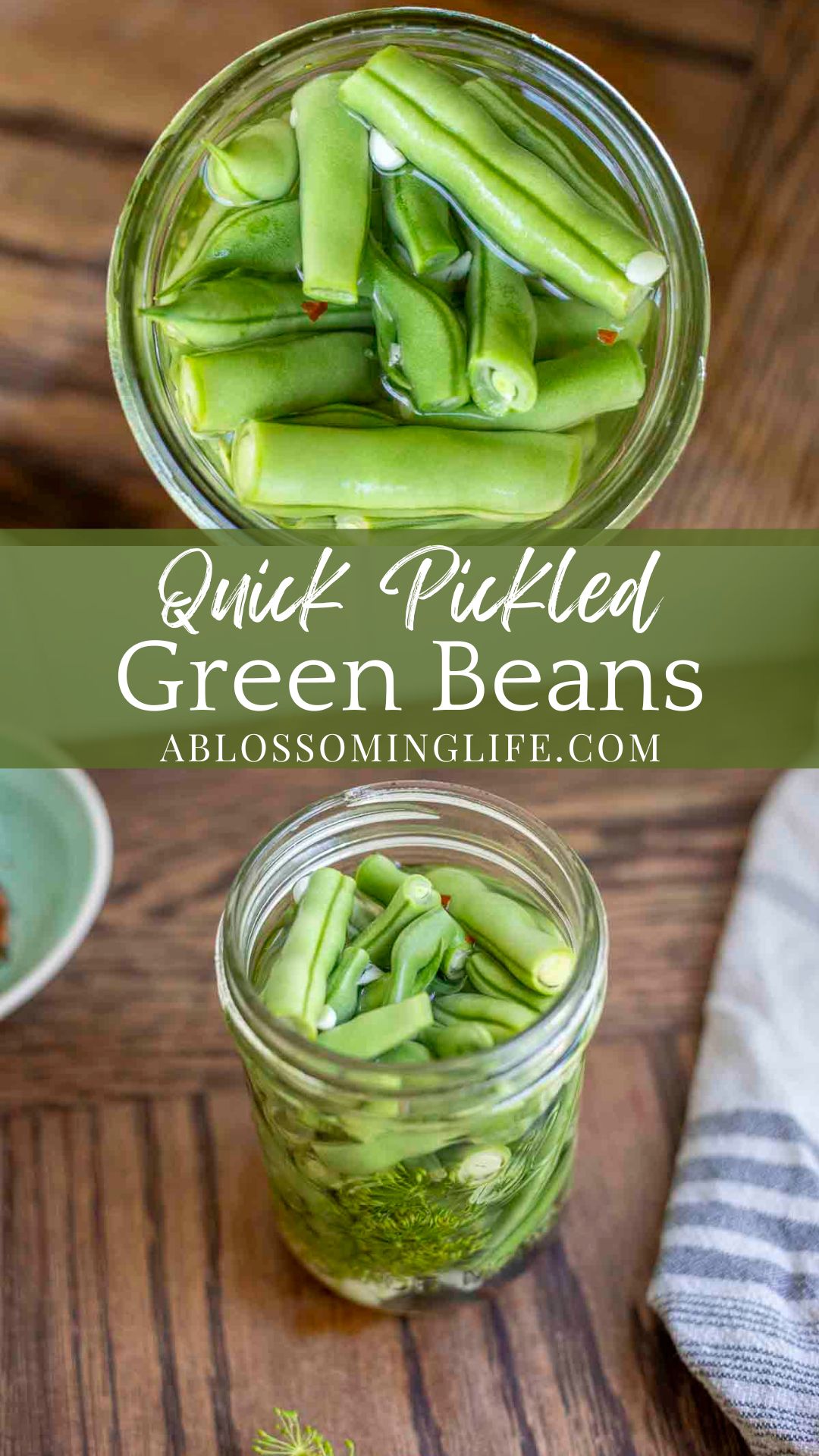 Quick Pickled Green Beans - A Blossoming Life