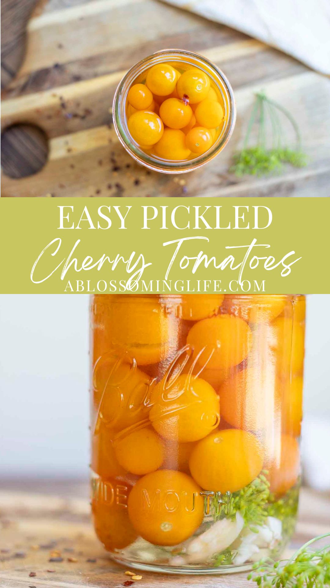 Quick Pickled Cherry Tomatoes Recipe - A Blossoming Life