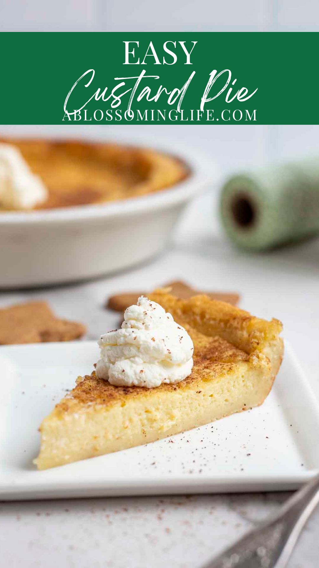 Simple Custard Pie Recipe - A Blossoming Life