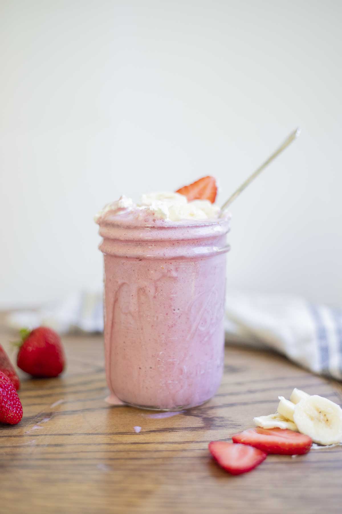 Healthy Strawberry Banana Milkshake - A Blossoming Life